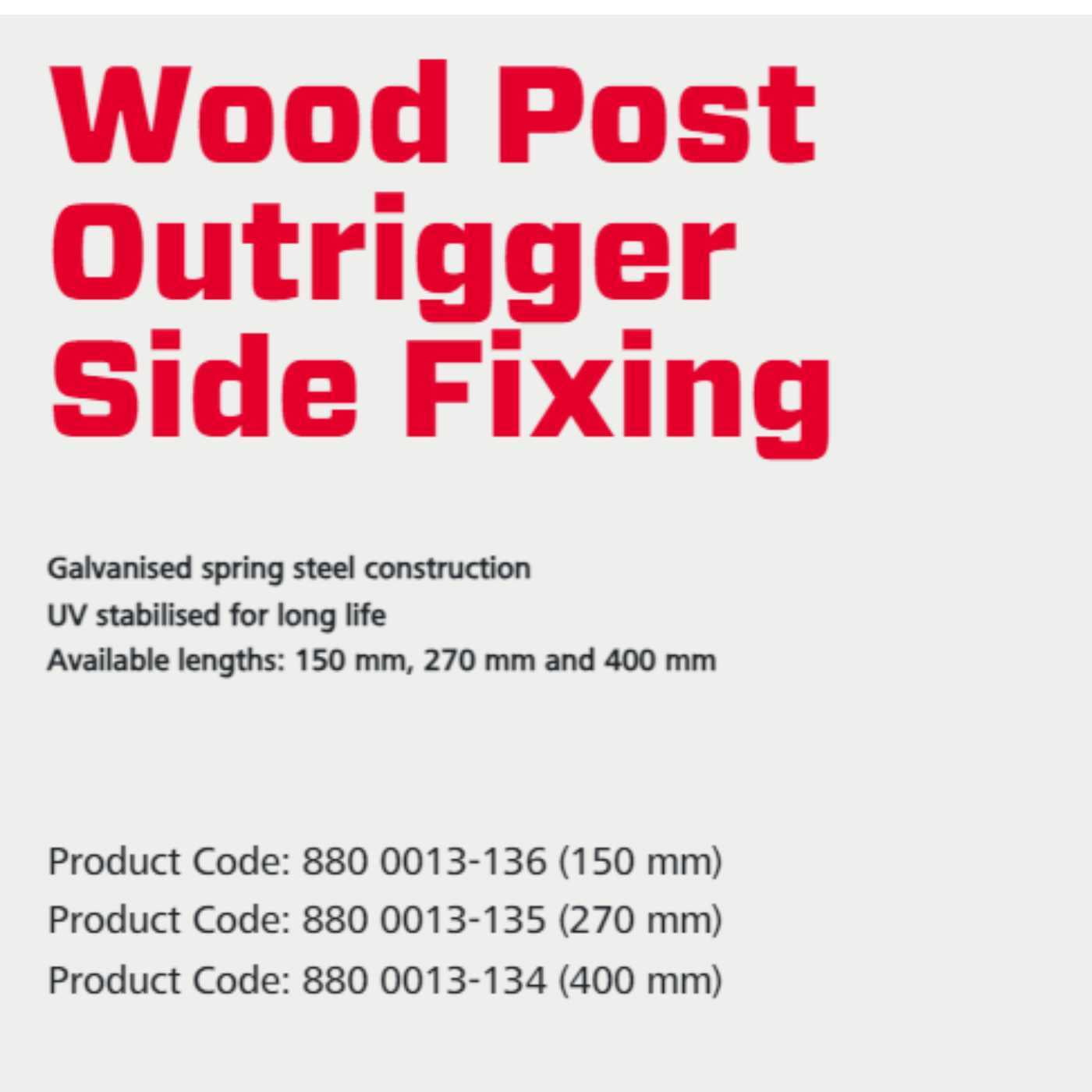 Speedrite Wood Post Outrigger Side Fixing- 5 Pcs