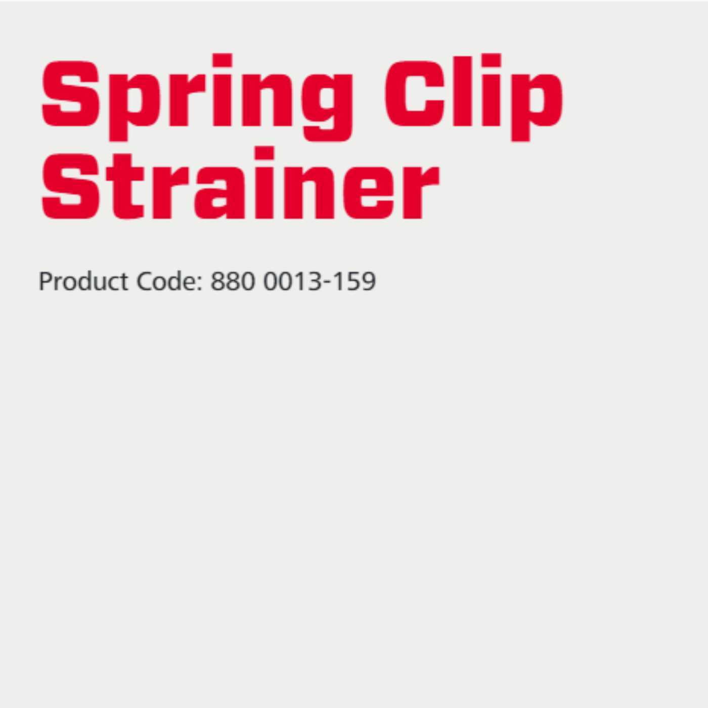 Spring Clip Strainer - 10 Pcs