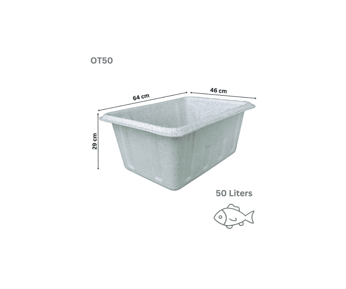 Farmex Trough 50L Solid Box | Heavy-Duty HDPE Livestock Trough