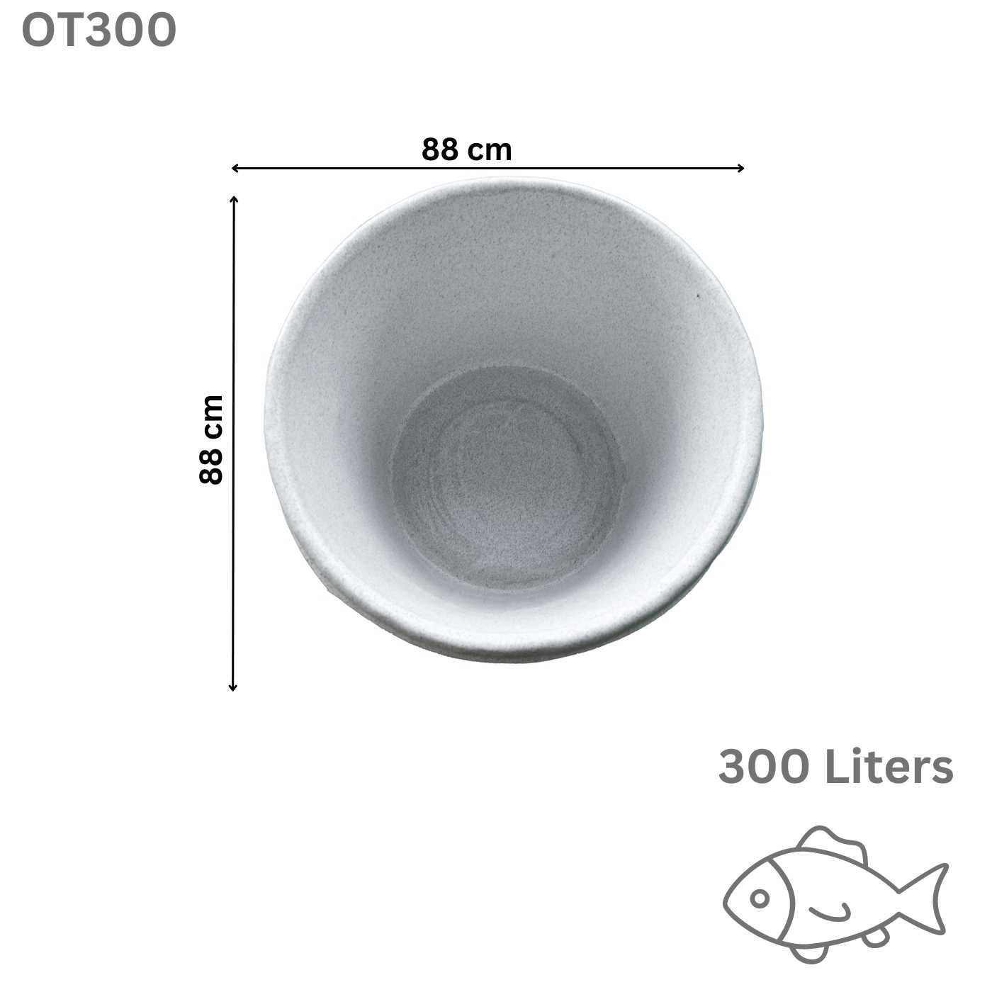 Fish Holding Round Tank 300 Liters