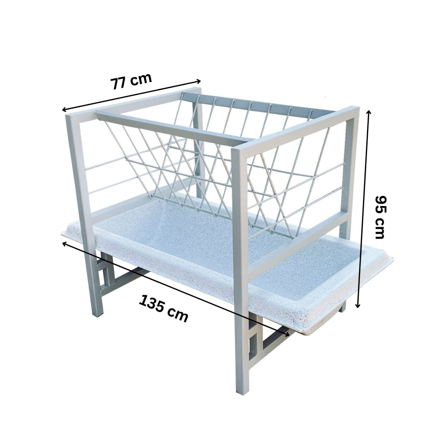 Farmex Trough 110 Liter - Danish V-Painted Metal Steel
