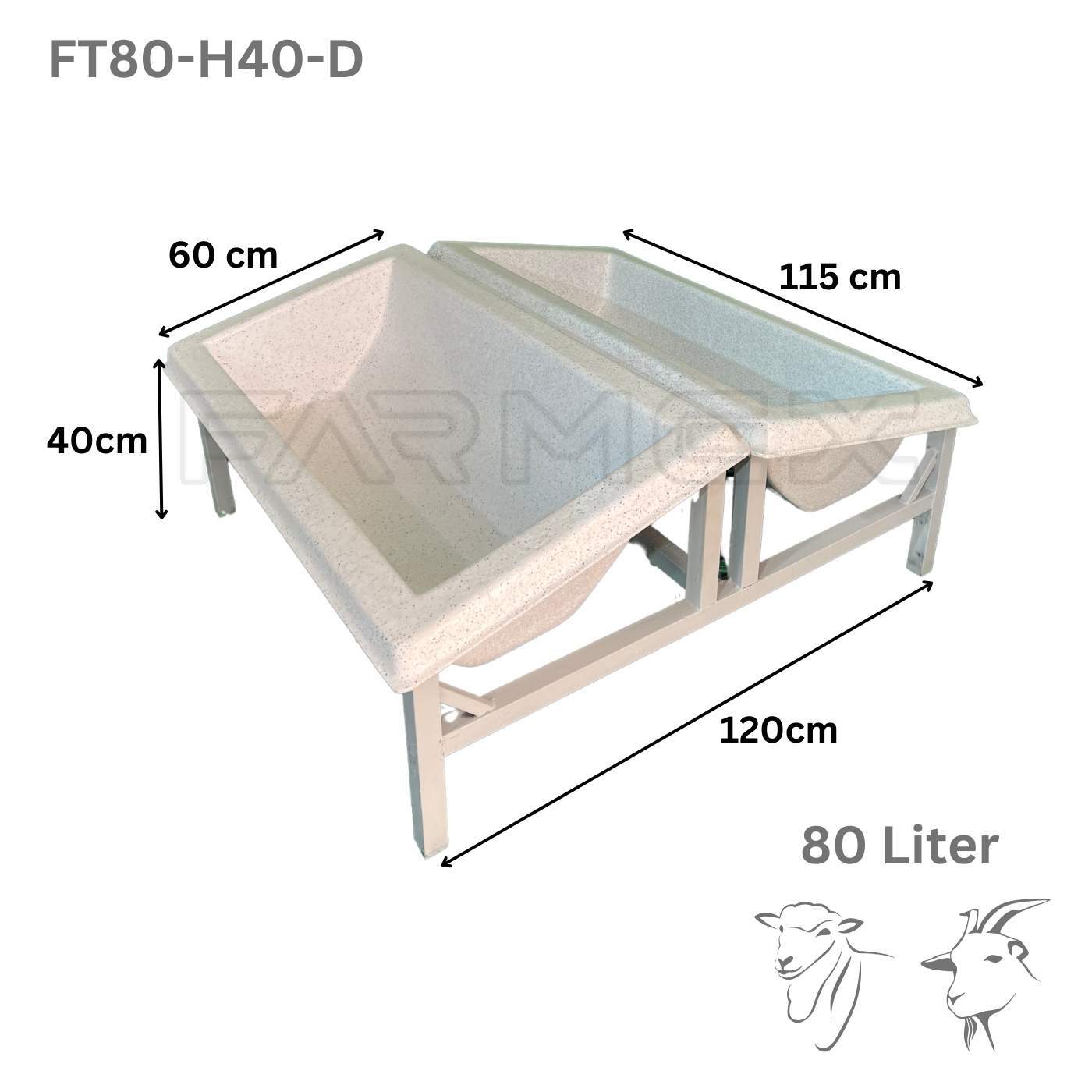 Farmex Trough 80 Liter for Sheep Double